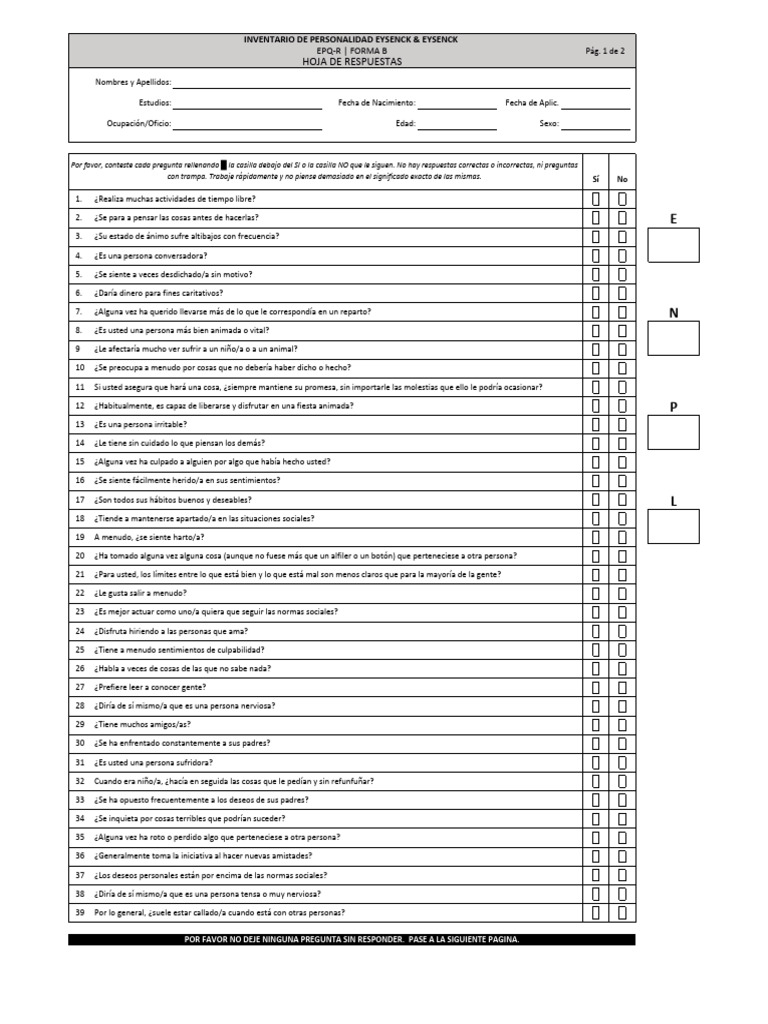 EPQR Preguntas | PDF
