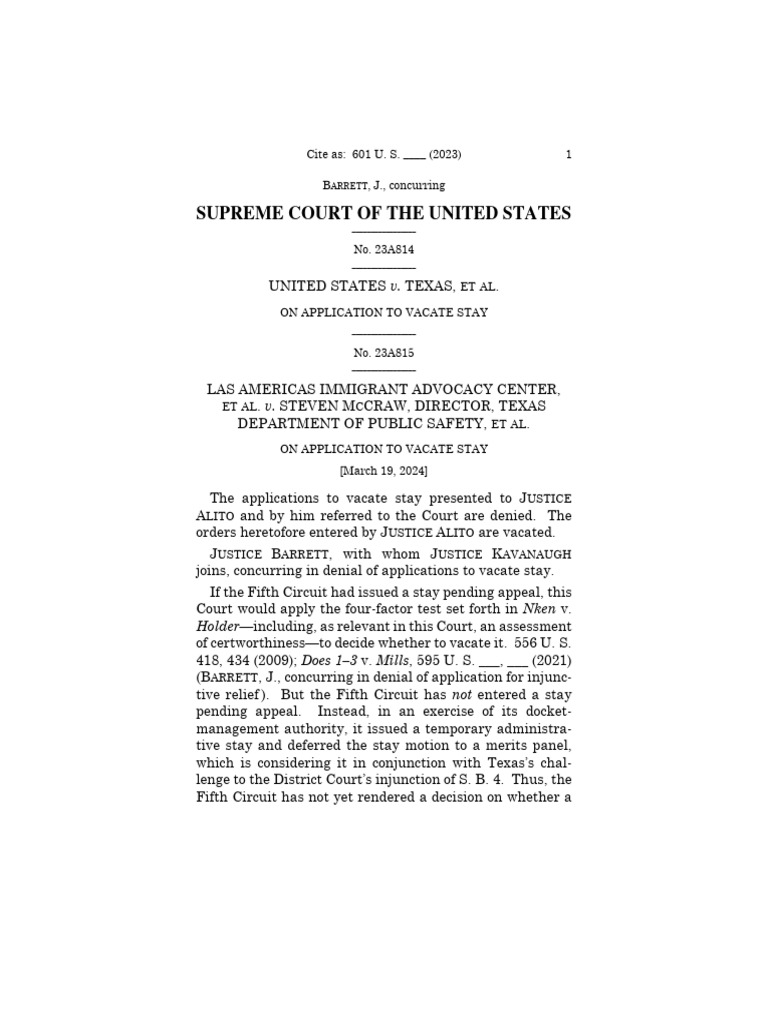 SB4 Ruling | PDF | United States Federal Law | Federal Judiciary Of The ...