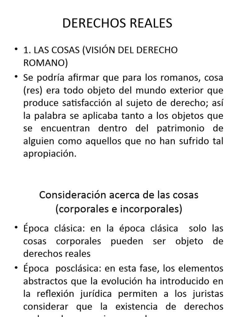 DERECHOS REALES (Vision Del Derecho Romano) | PDF | Propiedad ...