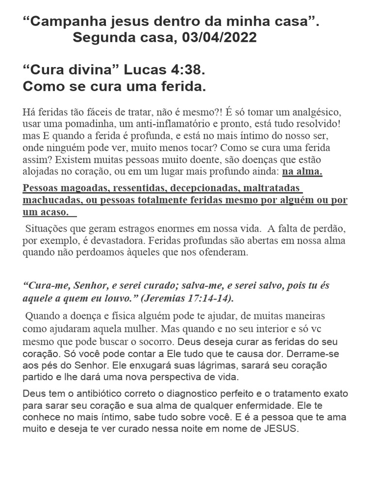 Campanha Jesus Dentro Da Minha Casa | PDF