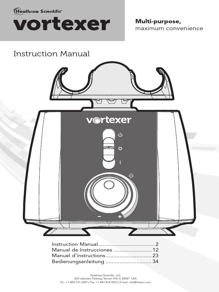 Vortexer Manual2022 BRAND | PDF | Mains Electricity