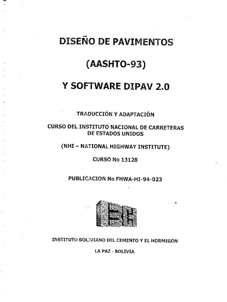 Diseno de Pavimentos AASHTO 93 y DIPAV 2 | PDF