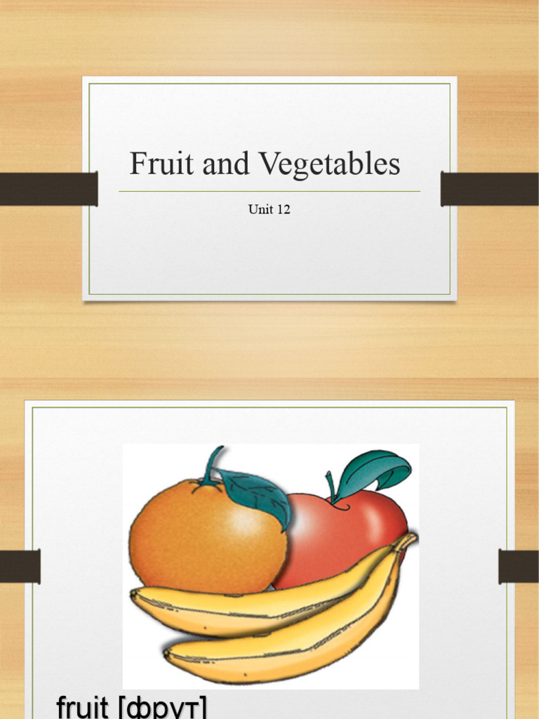 Fruit and Vegetables With Words | PDF