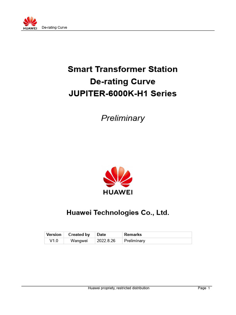 Jupiter-6000K-H1 - De-Rating Curve of Smart Transformer Station | PDF