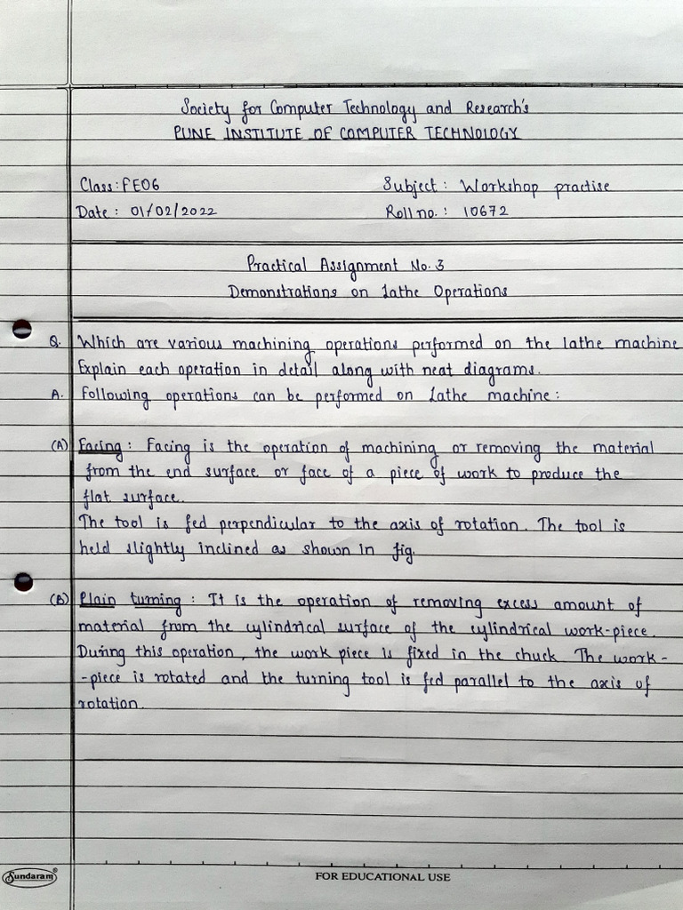 Lathe Machine Operations Guide | PDF | Machines | Industrial Equipment