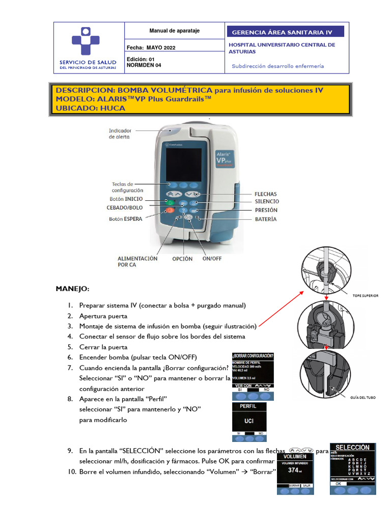 Bomba Volumetrica Alaris VP Plus | PDF | Relaciones personales, crianza ...