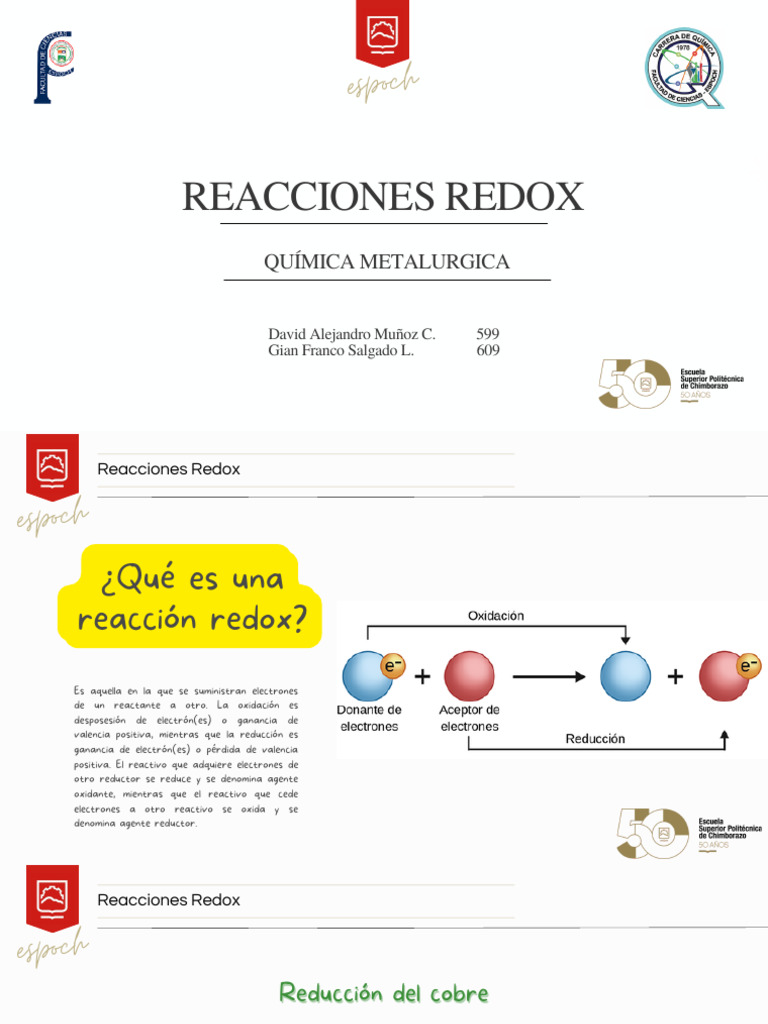 Reacciones Redox | PDF | Redox | Electroquímica