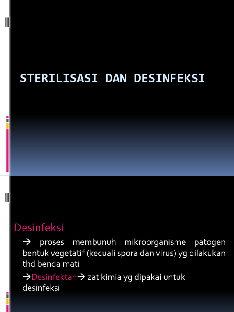 Panduan Sterilisasi & Desinfeksi | PDF | Kesehatan Holistik | Sains & Matematika