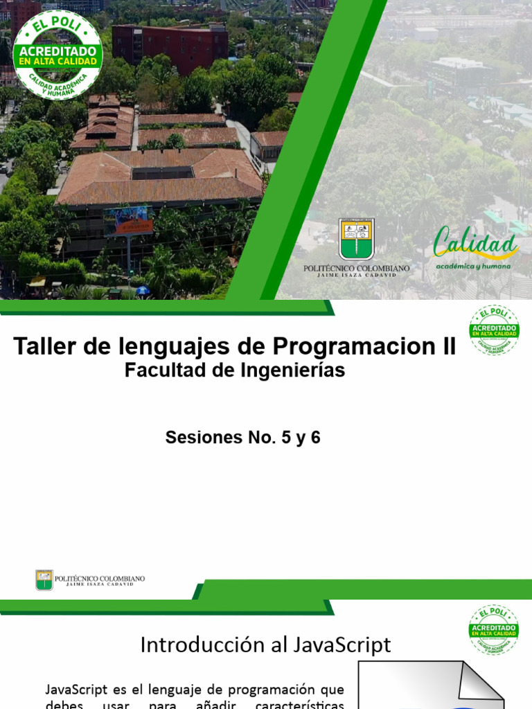 Sesion No 5 - 6 | PDF | Script Java | Variable (informática)