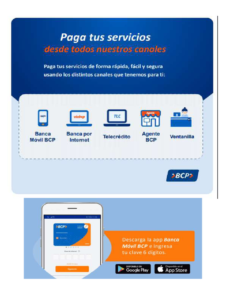 Comunicado - Formas de Pago BCP | PDF