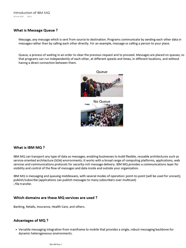 SI - IBm MQ | PDF | Network Architecture | Distributed Computing ...