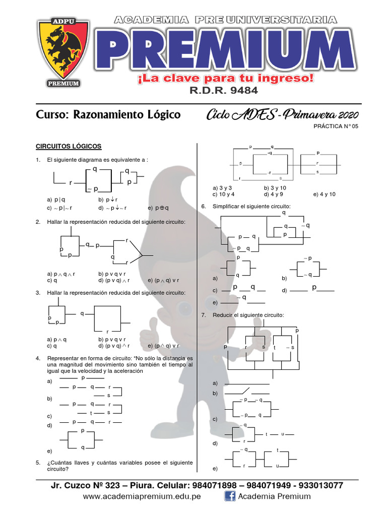 Circuitos Lógicos: Práctica ADES 2020 | PDF