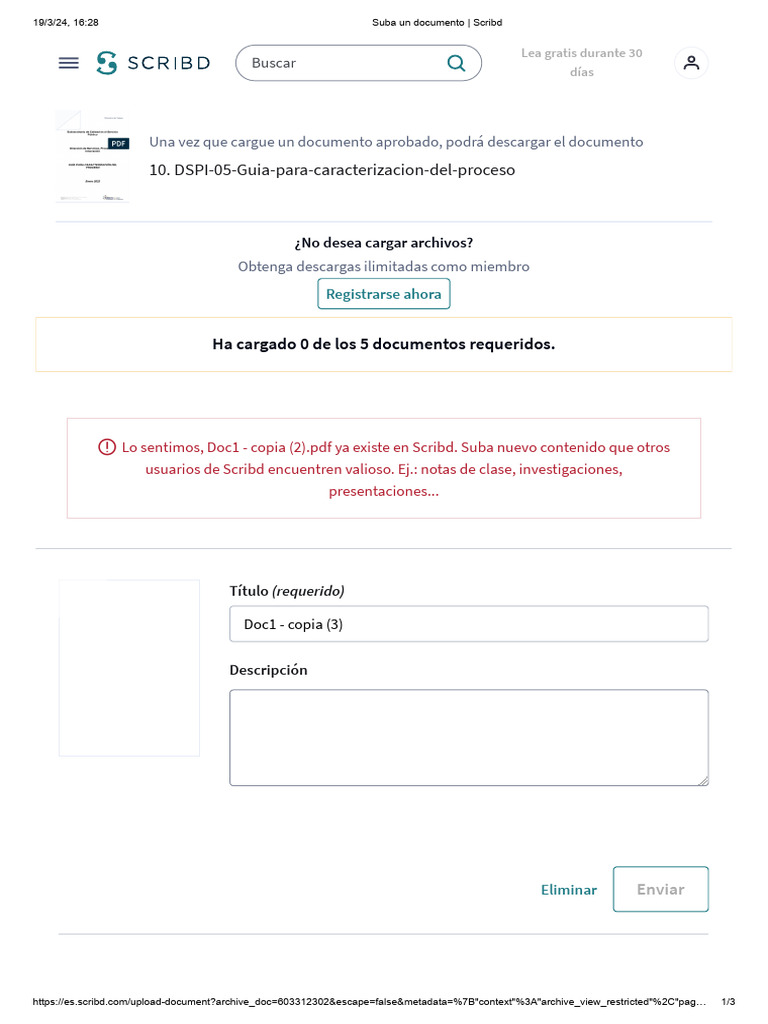 DSPI-05-Guia-para-caracterizacion-del-proceso: Ha Cargado 0 de Los 5 Documentos Requeridos | PDF ...