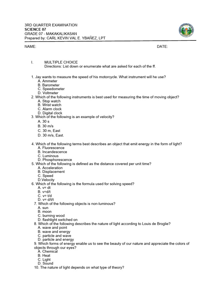 Science 3RD Quarter - Final | Download Free PDF | Waves | Light