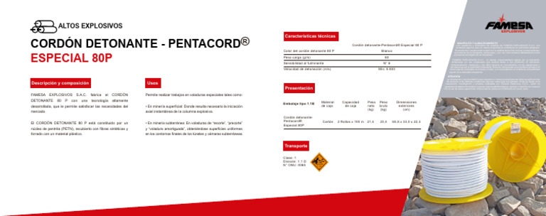 FT 24. Cordon Detonante Pentacord | PDF