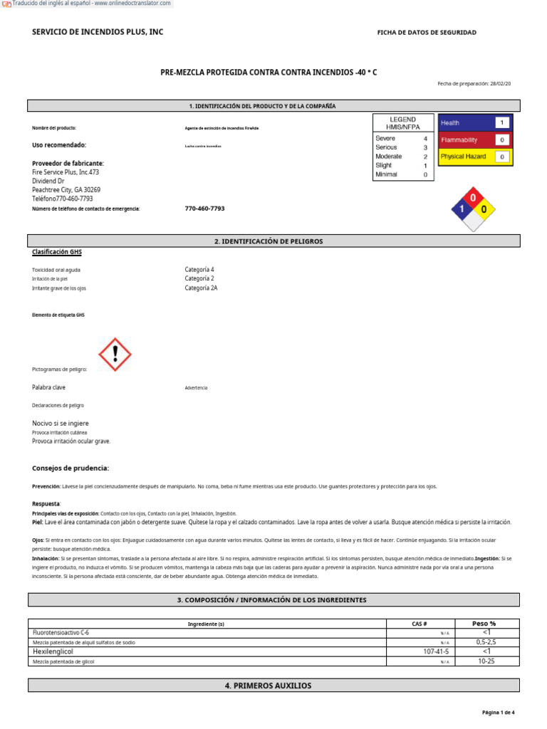 Sds-A200515 Liquid Agent Afex | PDF | Residuos | Agua