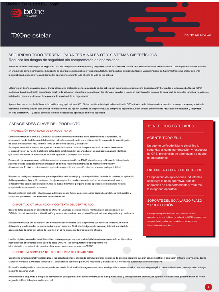 TXOne Stellar Datasheet - 20230502 | PDF | Windows 2000 | Informática