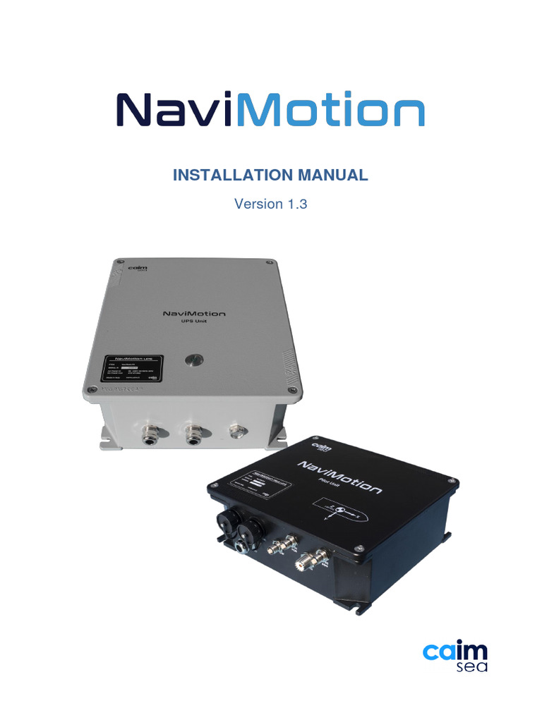NaviMotion Installation Manual v1-3 | PDF | Coaxial Cable | Antenna (Radio)