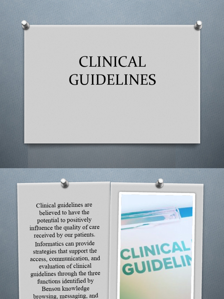 13 Clinical Guidelines | PDF | Health Informatics | Information