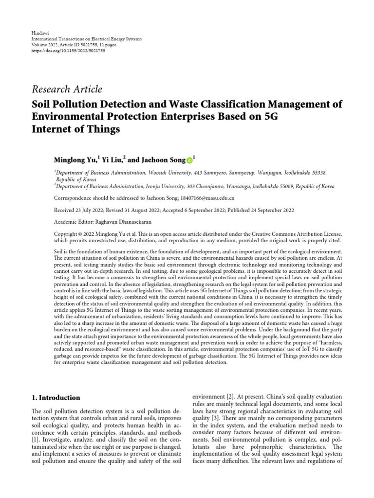 Soil Pollution Detection and Waste Classification | PDF | Municipal ...