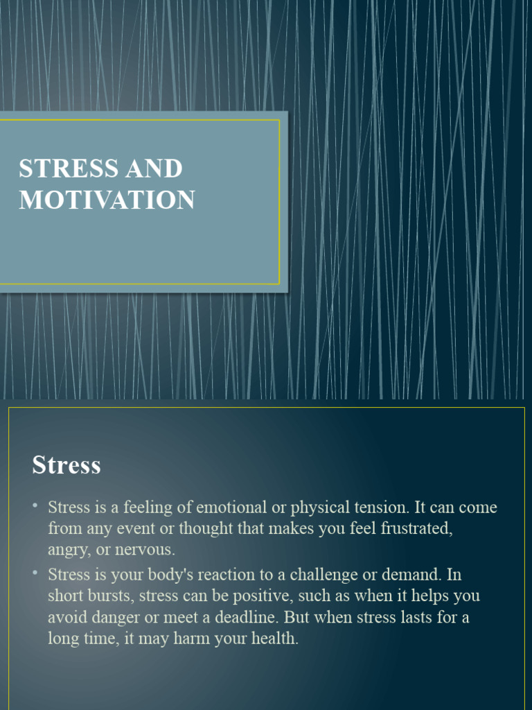 Stress and Motivation | PDF | Motivation | Motivational