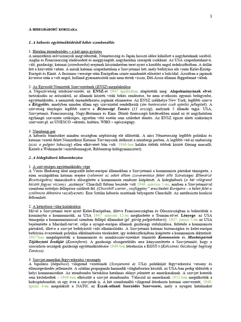Hidegháború | PDF
