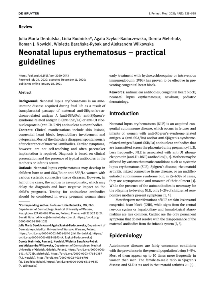 Lupus Neonatal | PDF | Medical Specialties | Diseases And Disorders