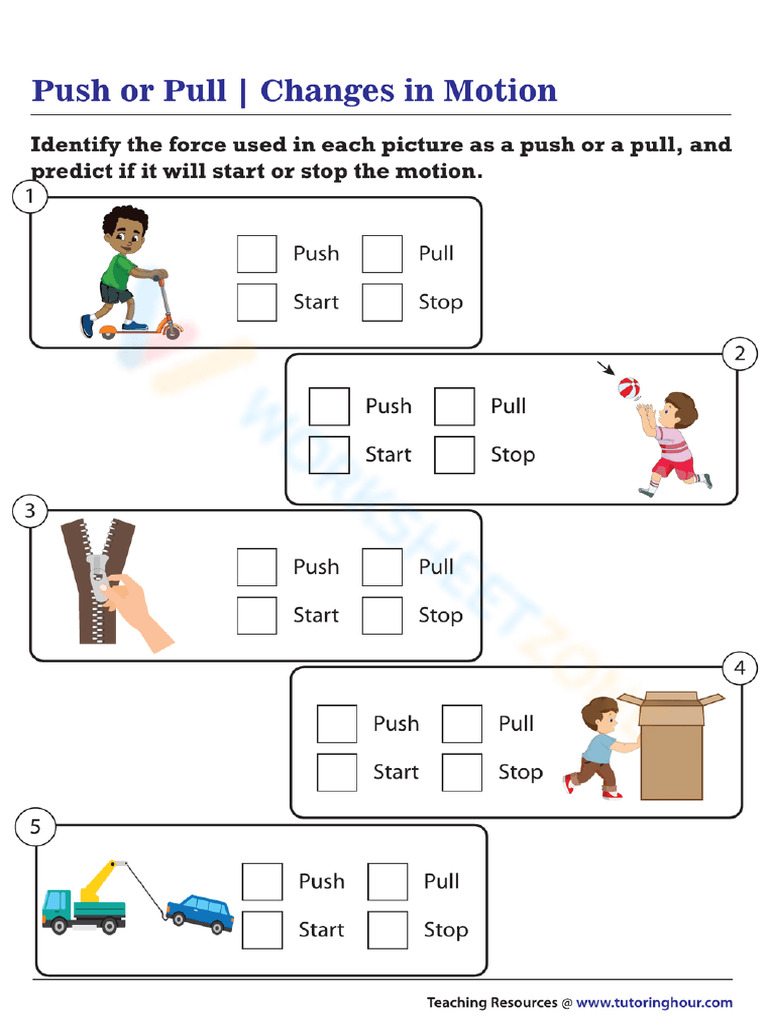 Push and Pull - Changes in Motion | PDF