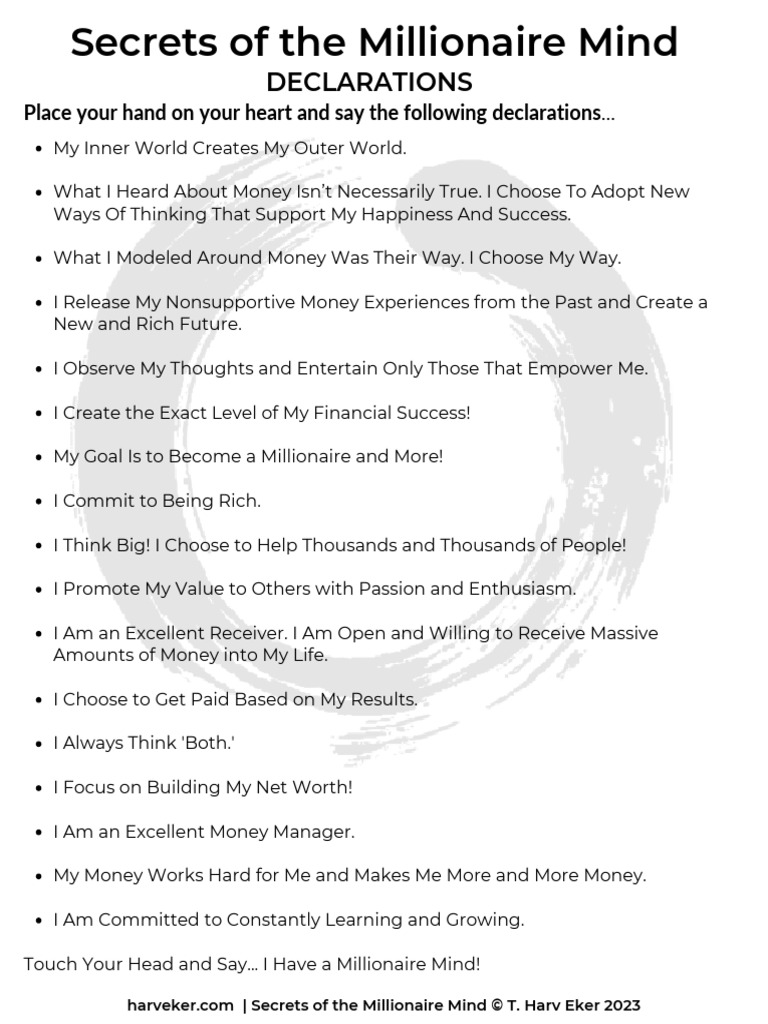 SOMM Declarations Printable | PDF