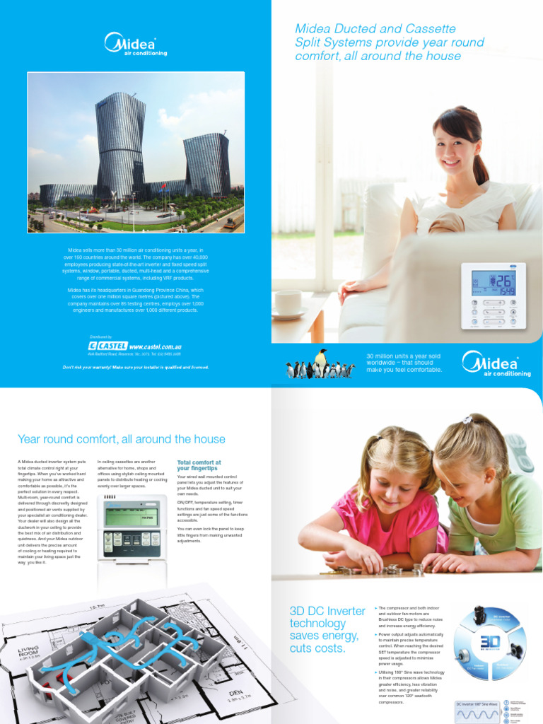 Midea Ducted Air Conditioning Systems | PDF | Air Conditioning ...