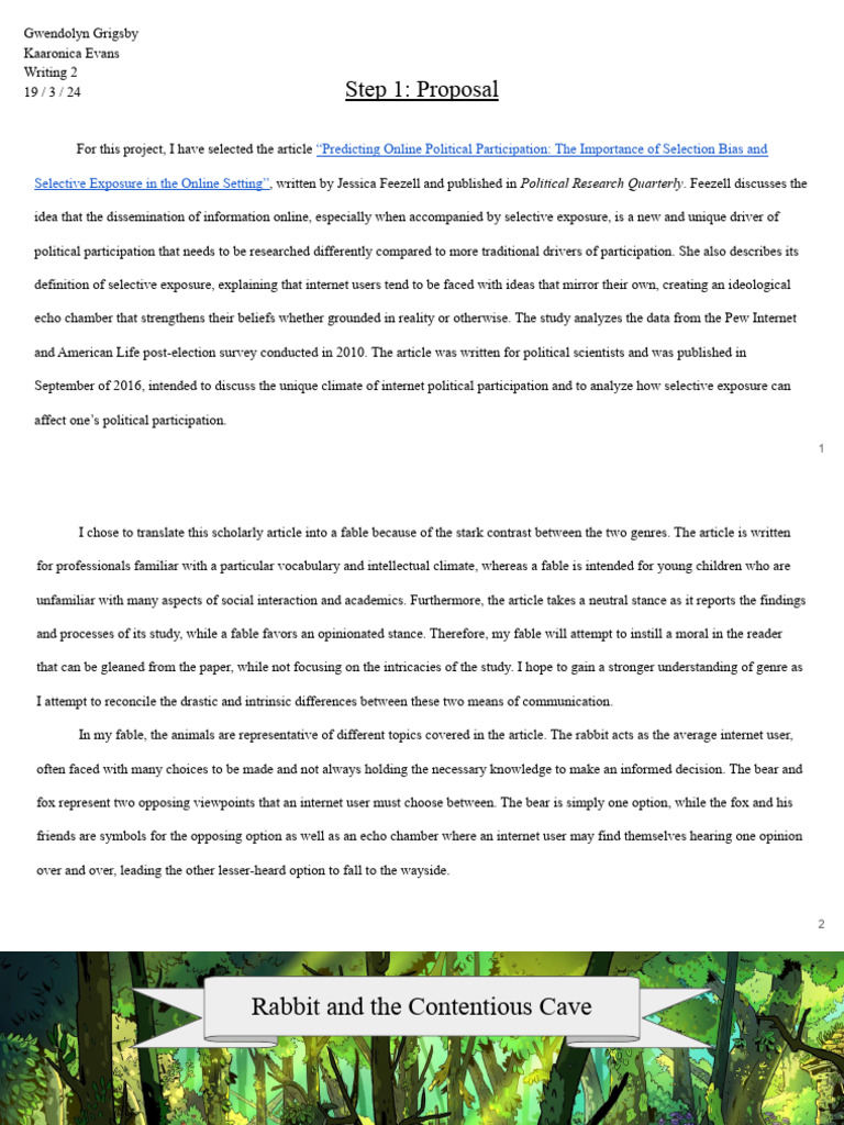 Writing Project 1 | PDF