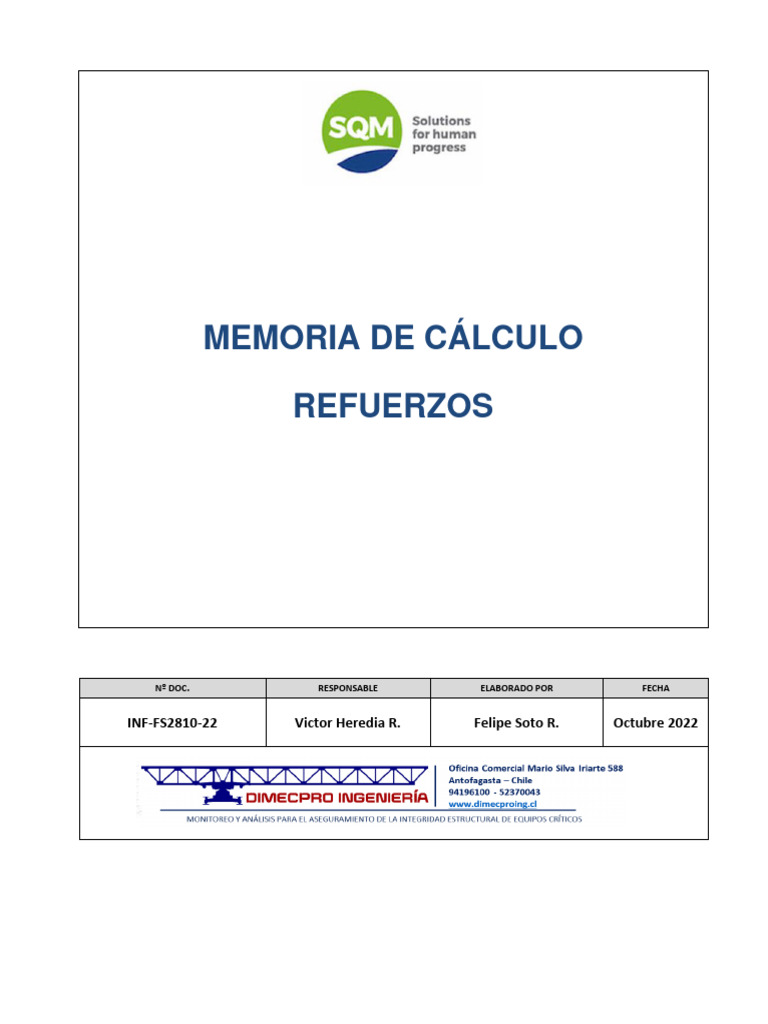 INF FS2810 22 MC Refuerzos | PDF | Acero | Resistencia de materiales