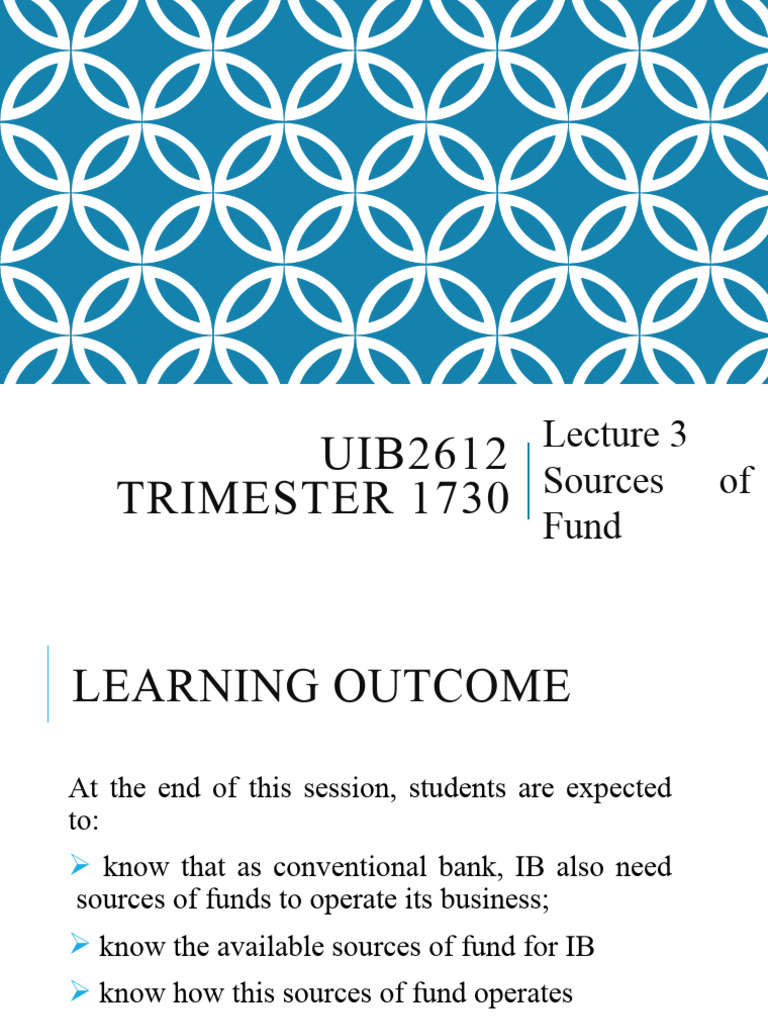 Uib2612 1730 Lecture 3 | PDF | Banks | Deposit Account