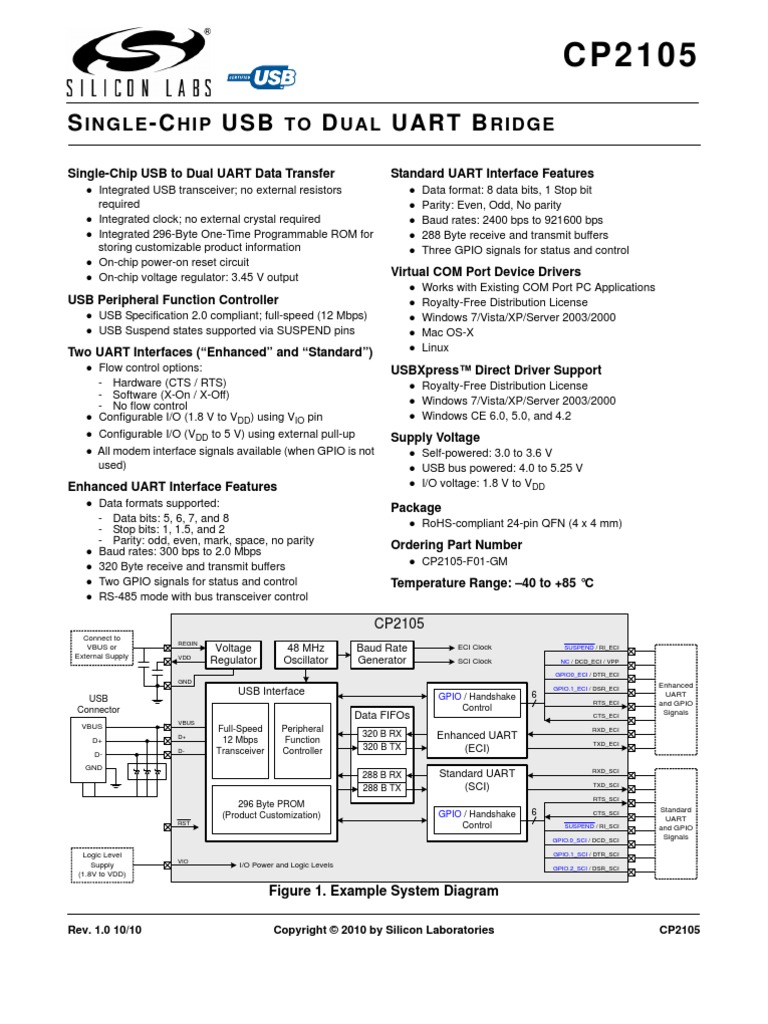 CP2105 | PDF | Device Driver | Usb