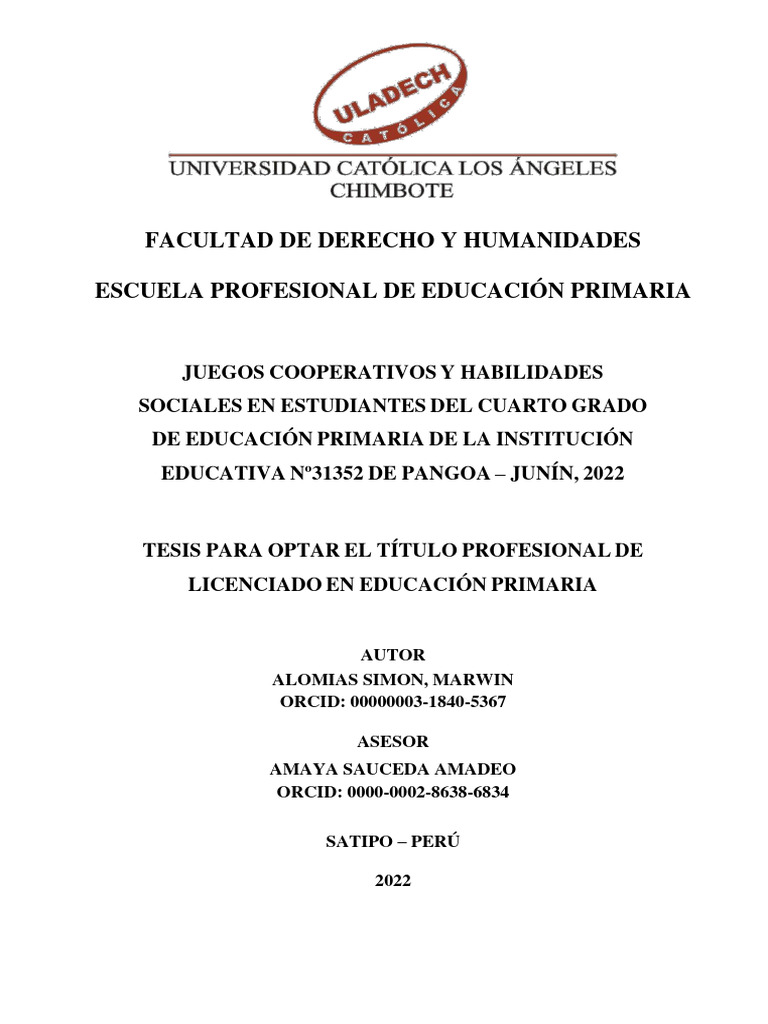 Juegos Cooperativos Alomias Simon Marwin | PDF | Educación primaria