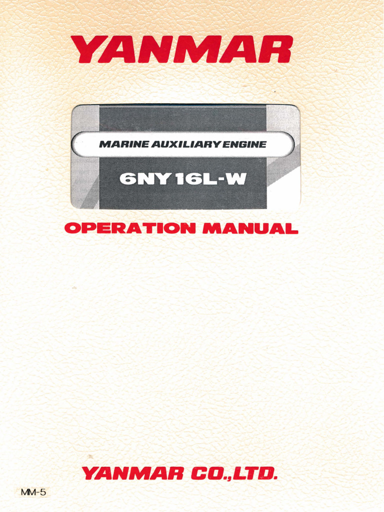 Yanmar 6NY16L-SW | PDF | Internal Combustion Engine | Mechanical Engineering