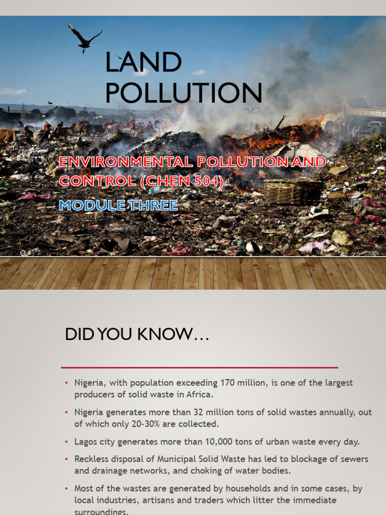 CHEN 504 Land Pollution - Module 4 | PDF | Waste | Municipal Solid Waste