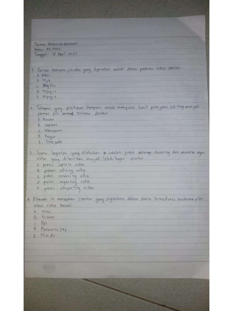 Andhika Alifrian XII MM2 | PDF