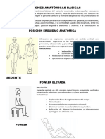 Posiciones Básicas del Paciente Encamado | PDF | Términos anatómicos de ...