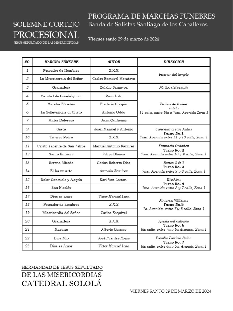 2024 Programa de Marchas | PDF
