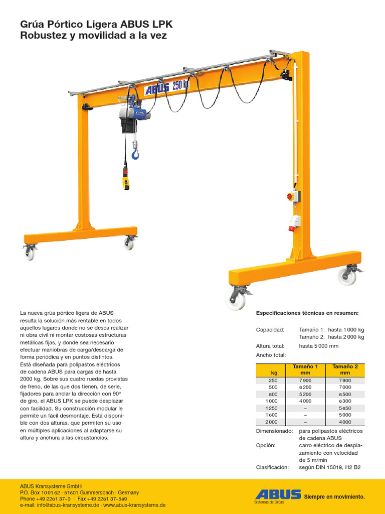 LPK Flyer E - Esp | PDF | Grúa (máquina) | Fax