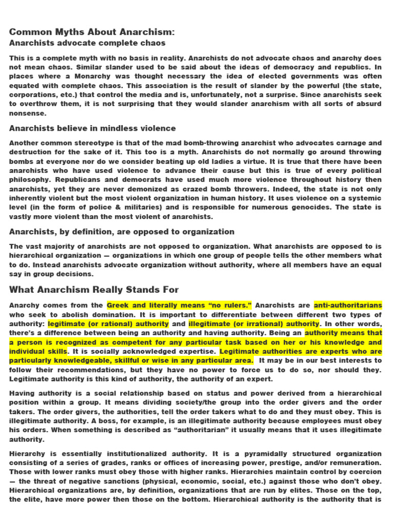 Anarchism | Download Free PDF | Anarchism | Anarchy