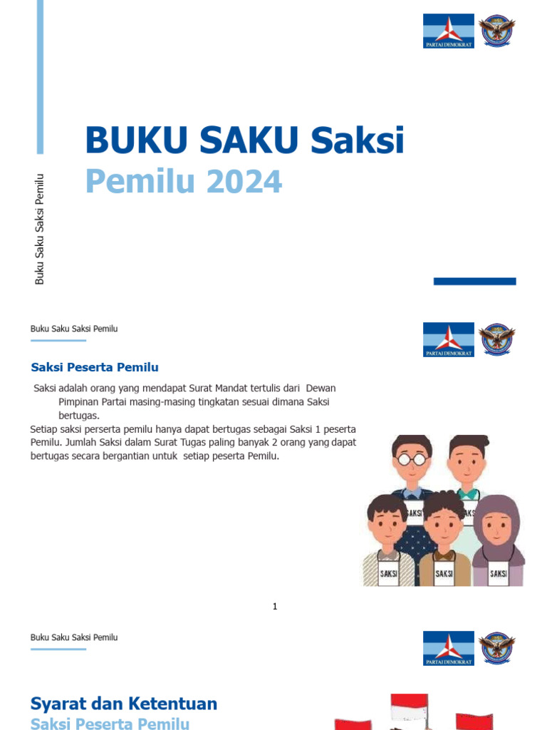 Panduan Saksi Pemilu 2024 | PDF