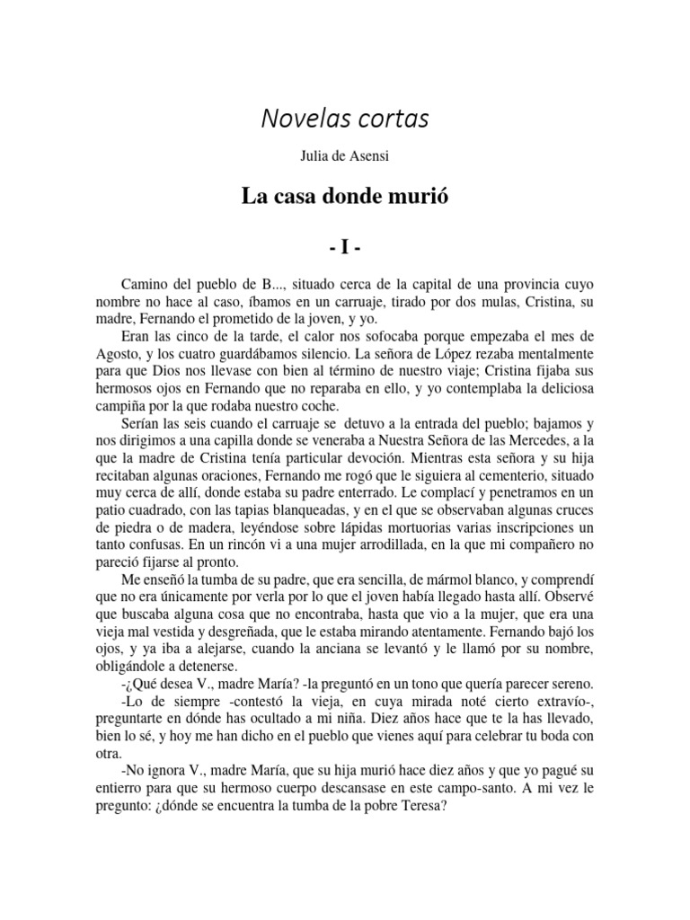 Novelas Cortas | PDF | María, madre de Jesús