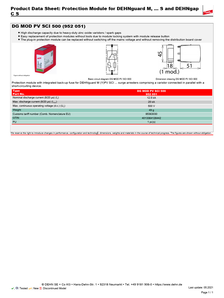 DPS DG Mod PV Sci 500 952051 | PDF | Power (Physics) | Electronic Engineering