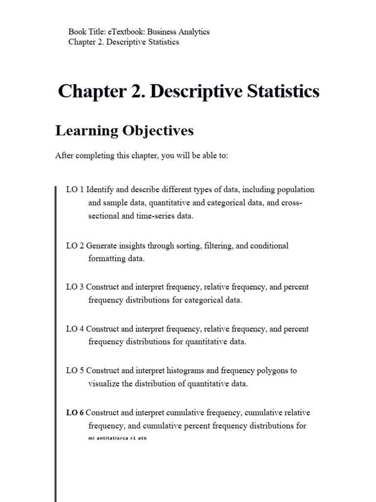 Descriptive Statistics Chapter 2-Part 1 | PDF | Descriptive Statistics | Current Population Survey