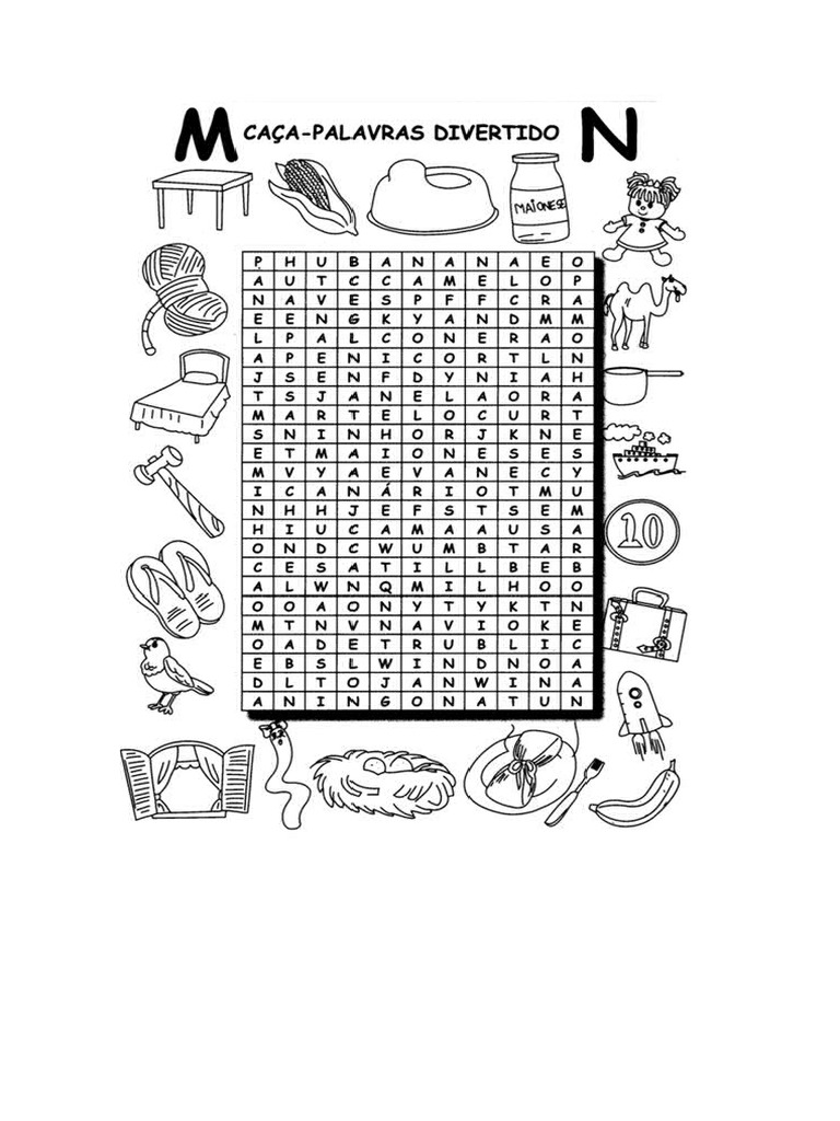 Caça Palavras M Ou N | PDF