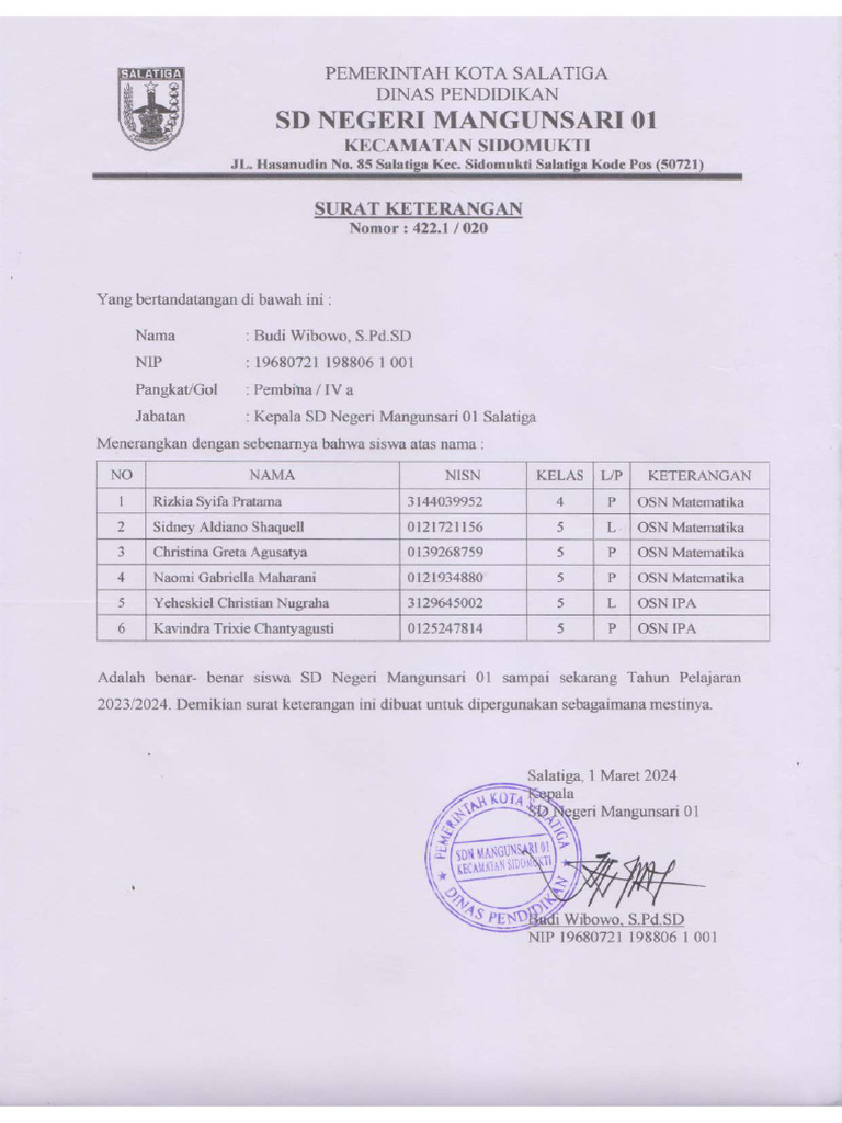 Scan Surat Keterangan | PDF