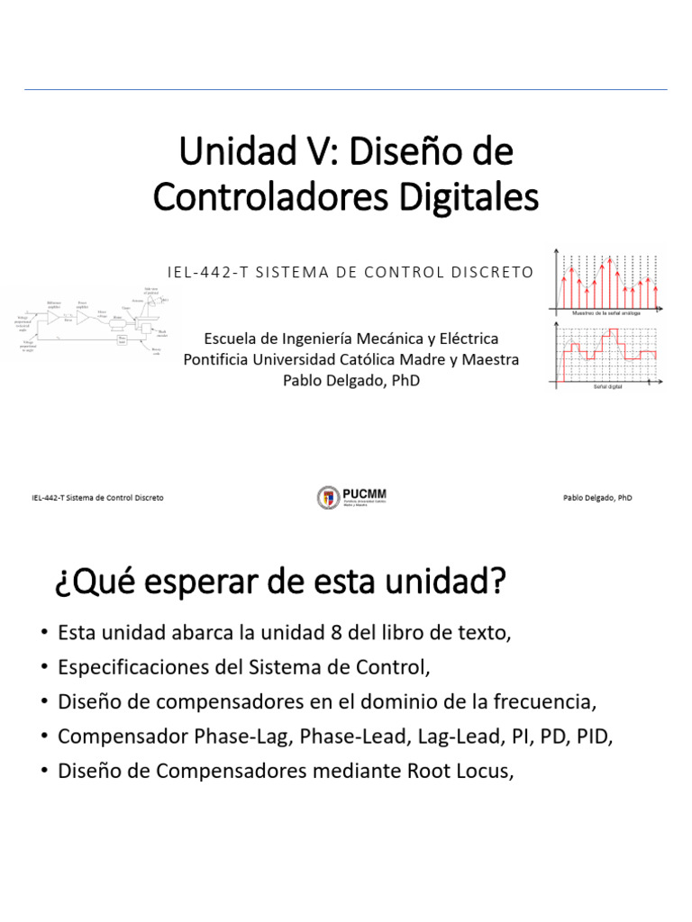 Unidad V - Diseño de Controladores Digitales | PDF | Sistema de control ...