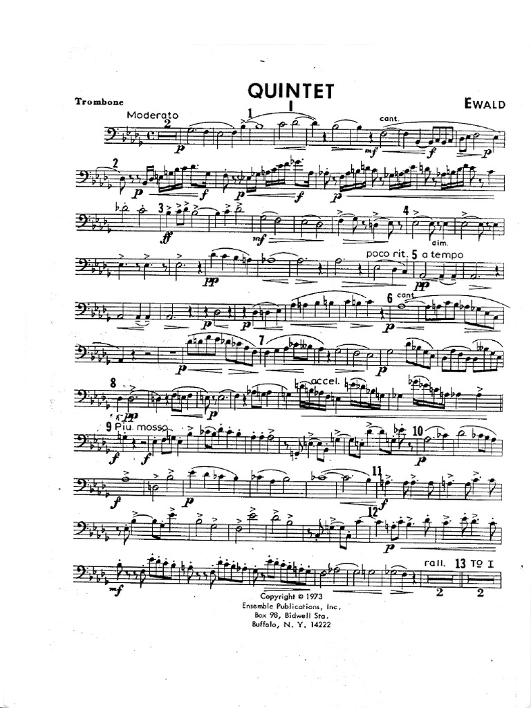 Trombone - Quintet I | PDF